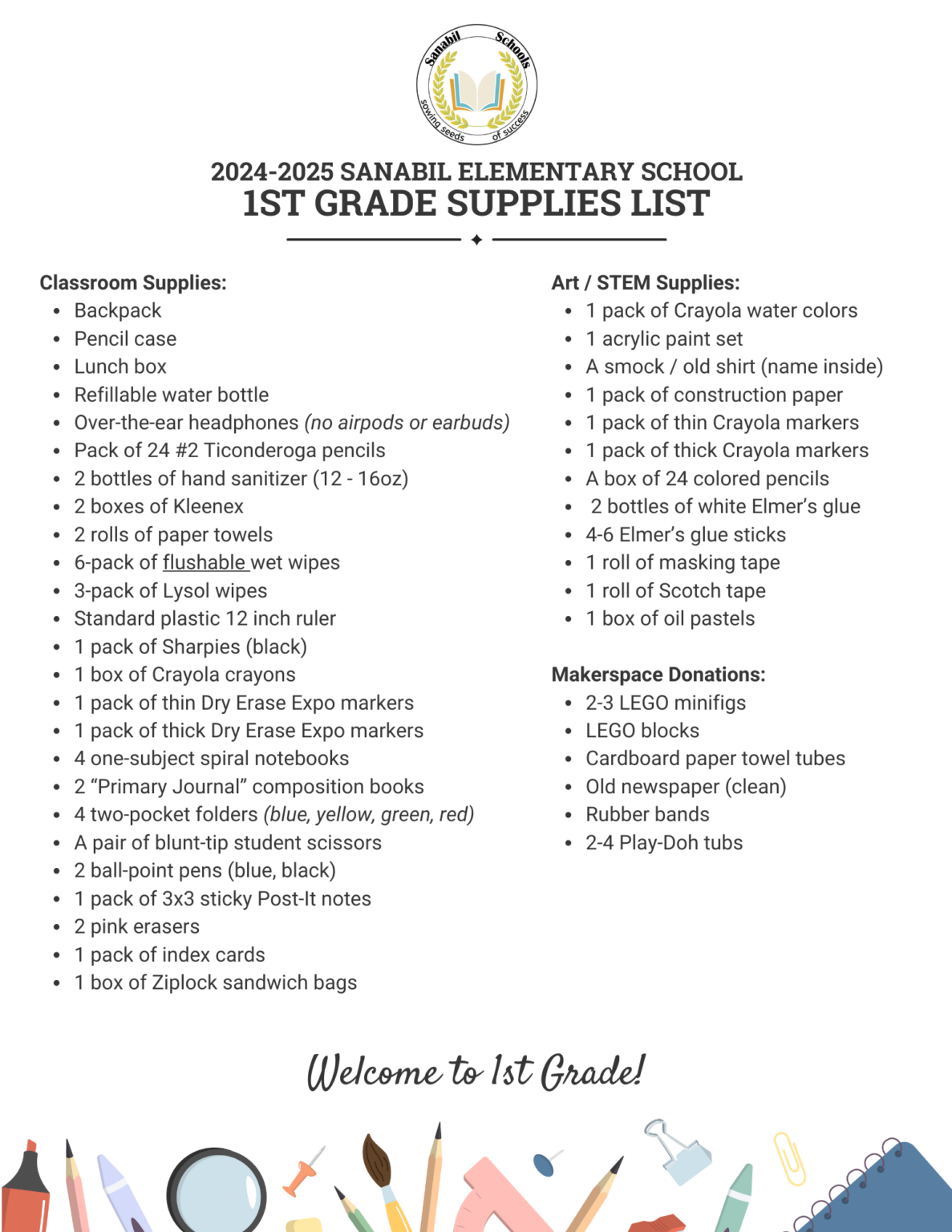 K 5 Student Supply Lists 2024 2025 Sanabil Schools K 5 Student Supply Lists 2024 2025 Sanabil Schools